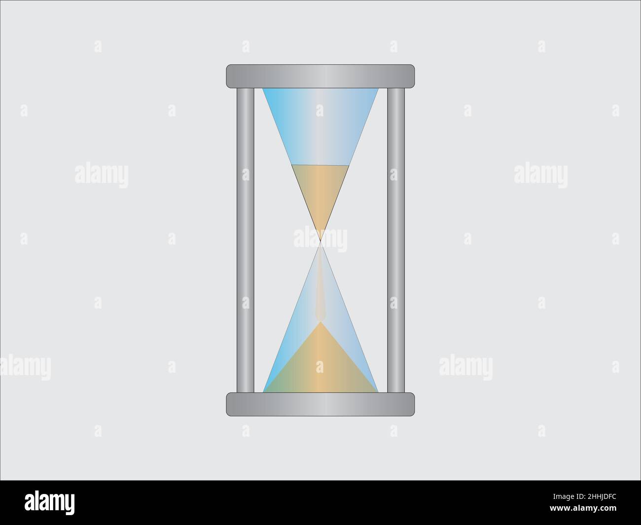 Vector graphics on which the hourglass is visible. The 3D effect was ...