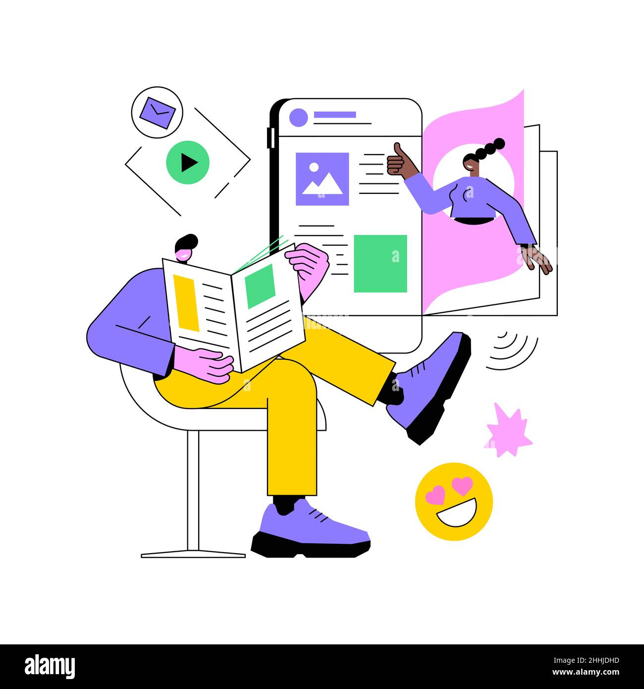 Magazine abstract concept vector illustration Stock Vector Image & Art ...