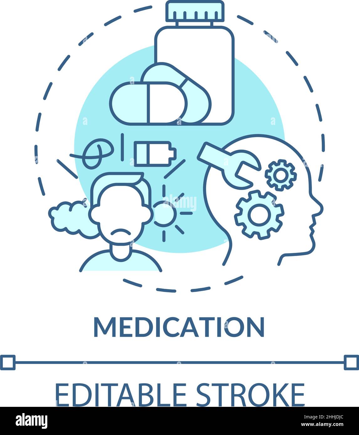 Medication turquoise concept icon Stock Vector Image & Art - Alamy