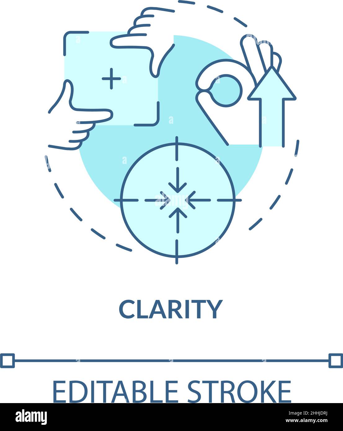 Clarity turquoise concept icon Stock Vector Image & Art - Alamy