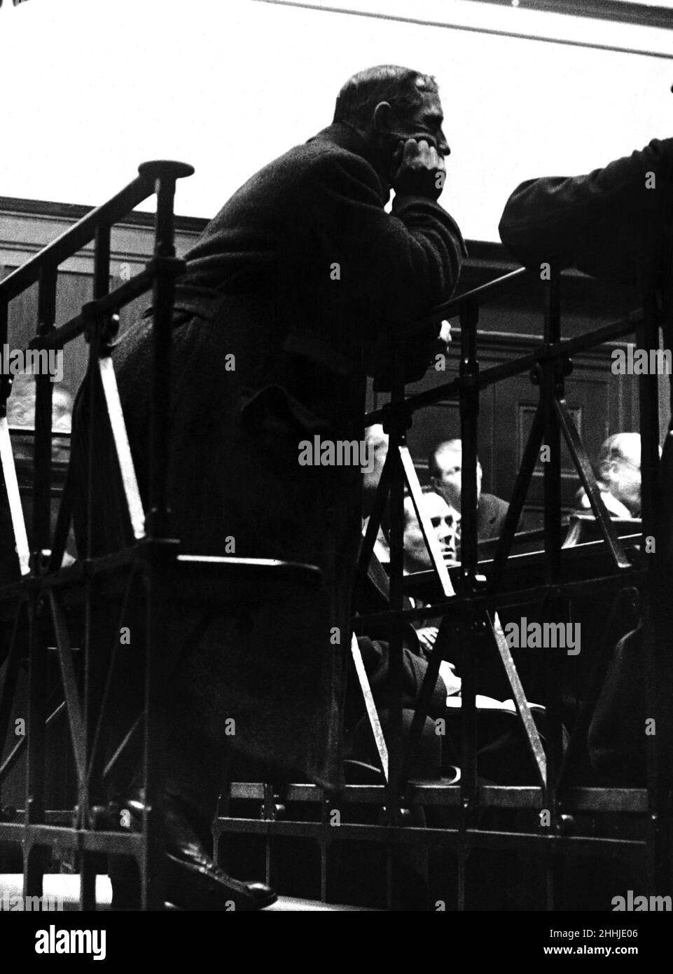 Man in dock in court Black and White Stock Photos & Images - Alamy