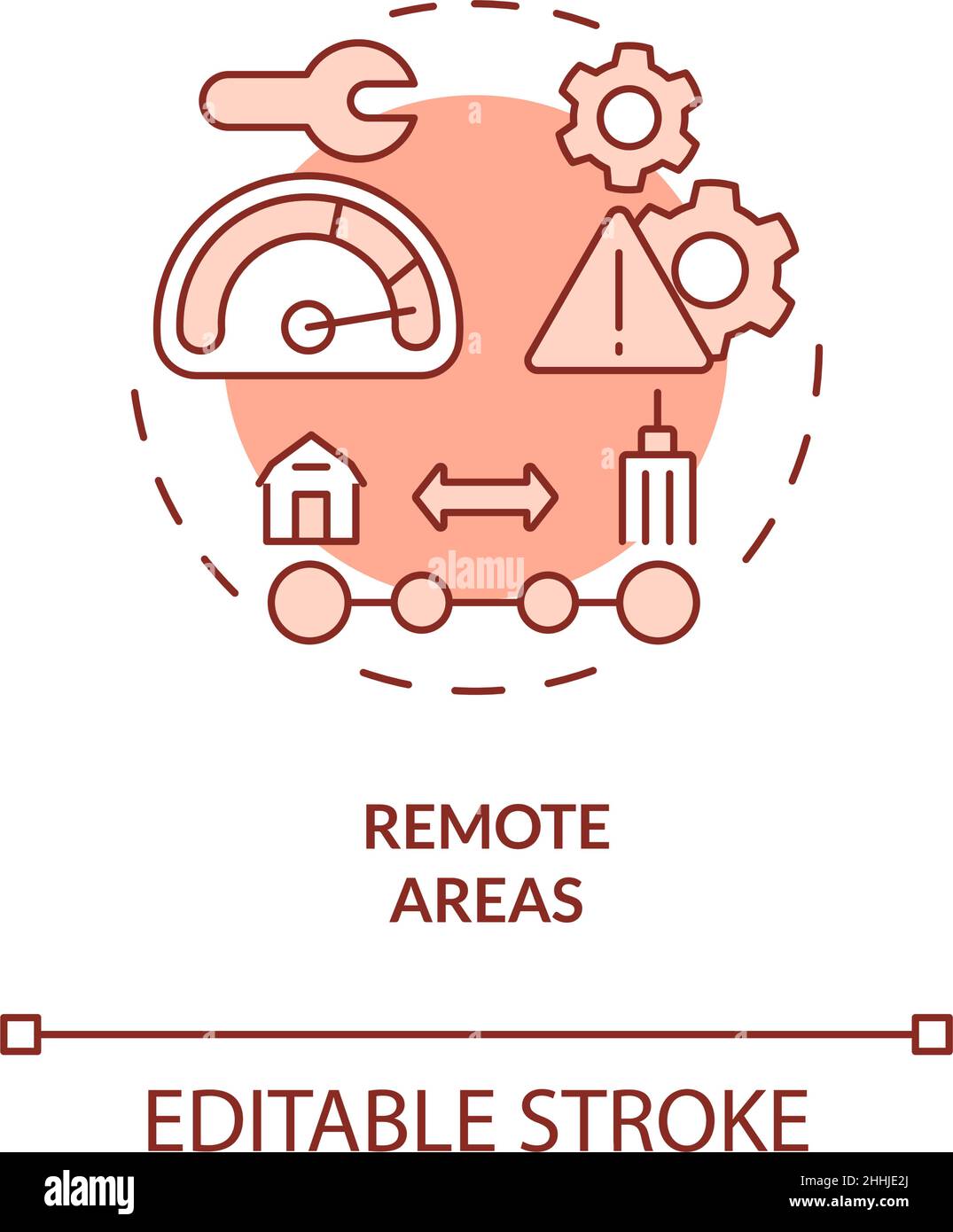 Remote areas red concept icon Stock Vector Image & Art - Alamy