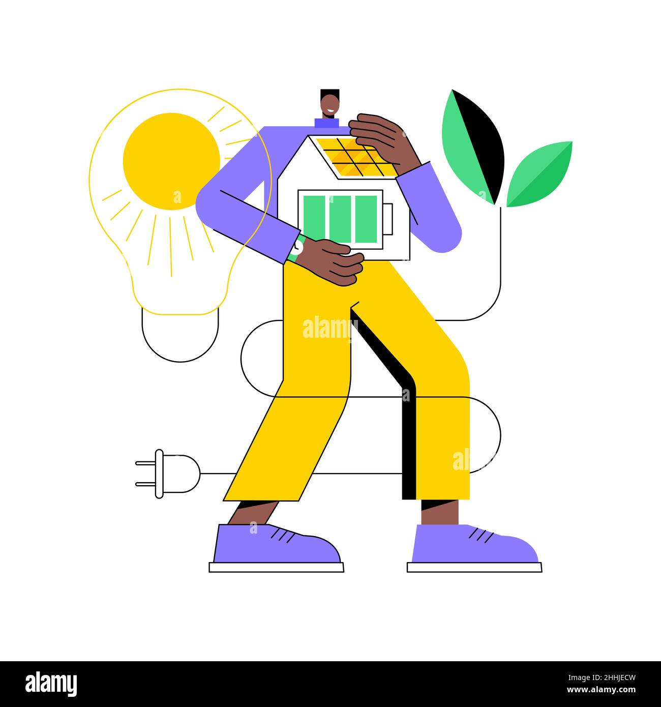 Energy-plus house abstract concept vector illustration Stock Vector ...