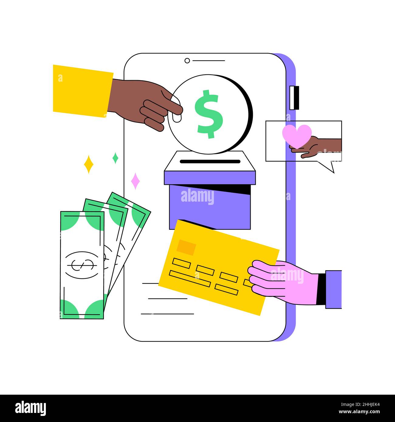 Donation abstract concept vector illustration Stock Vector Image & Art ...