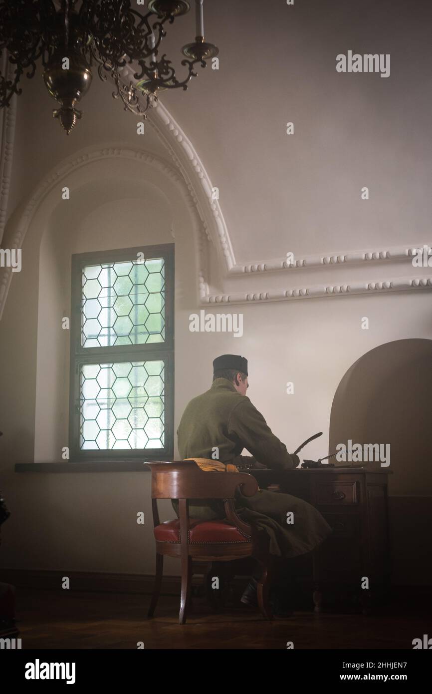 Medieval scribe writing hi-res stock photography and images - Alamy