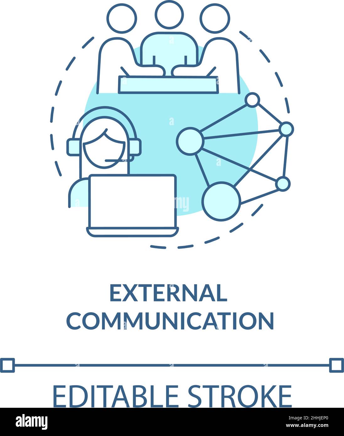 External communication turquoise concept icon Stock Vector Image & Art - Alamy