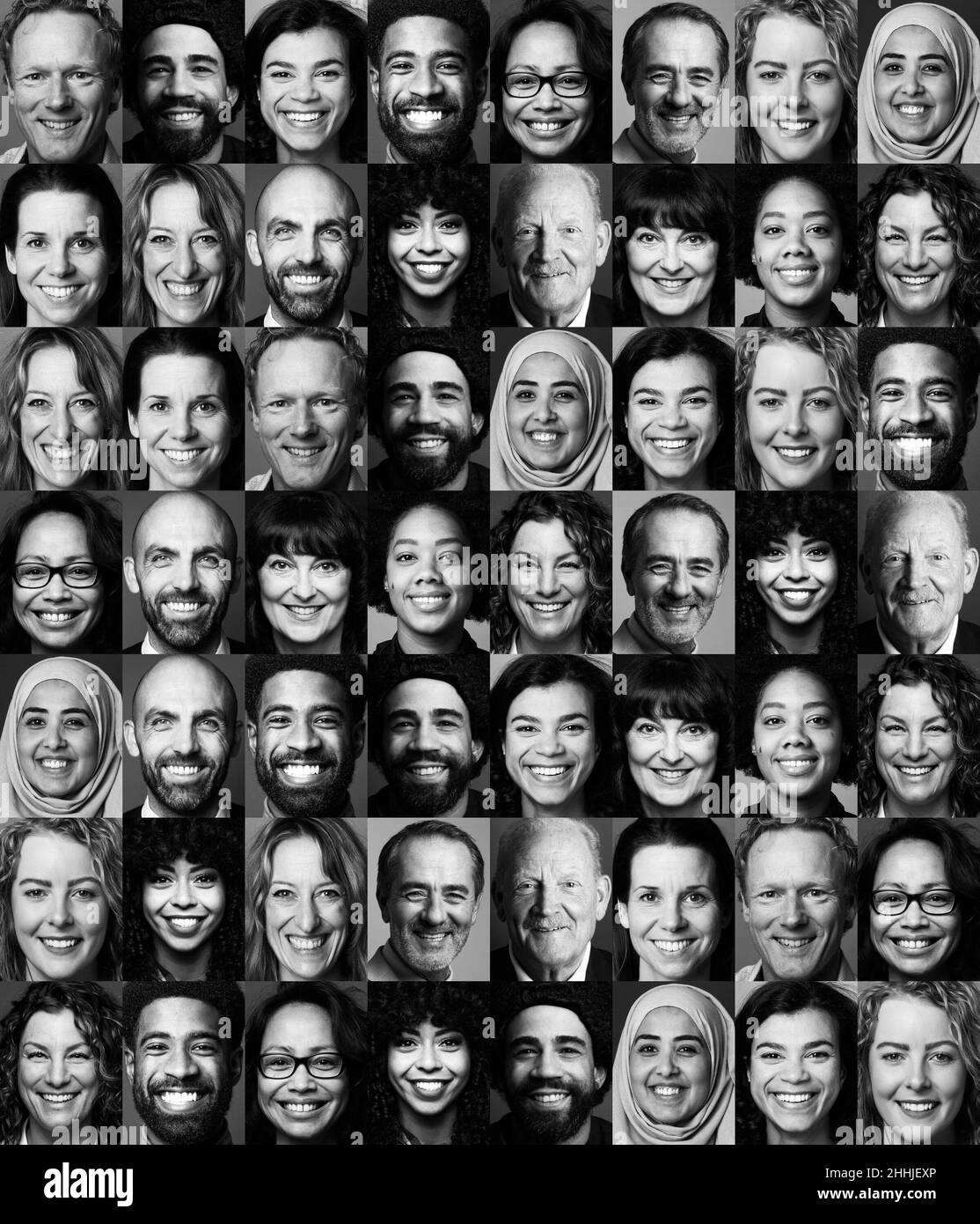 Group of beautiful people in a collage Stock Photo - Alamy