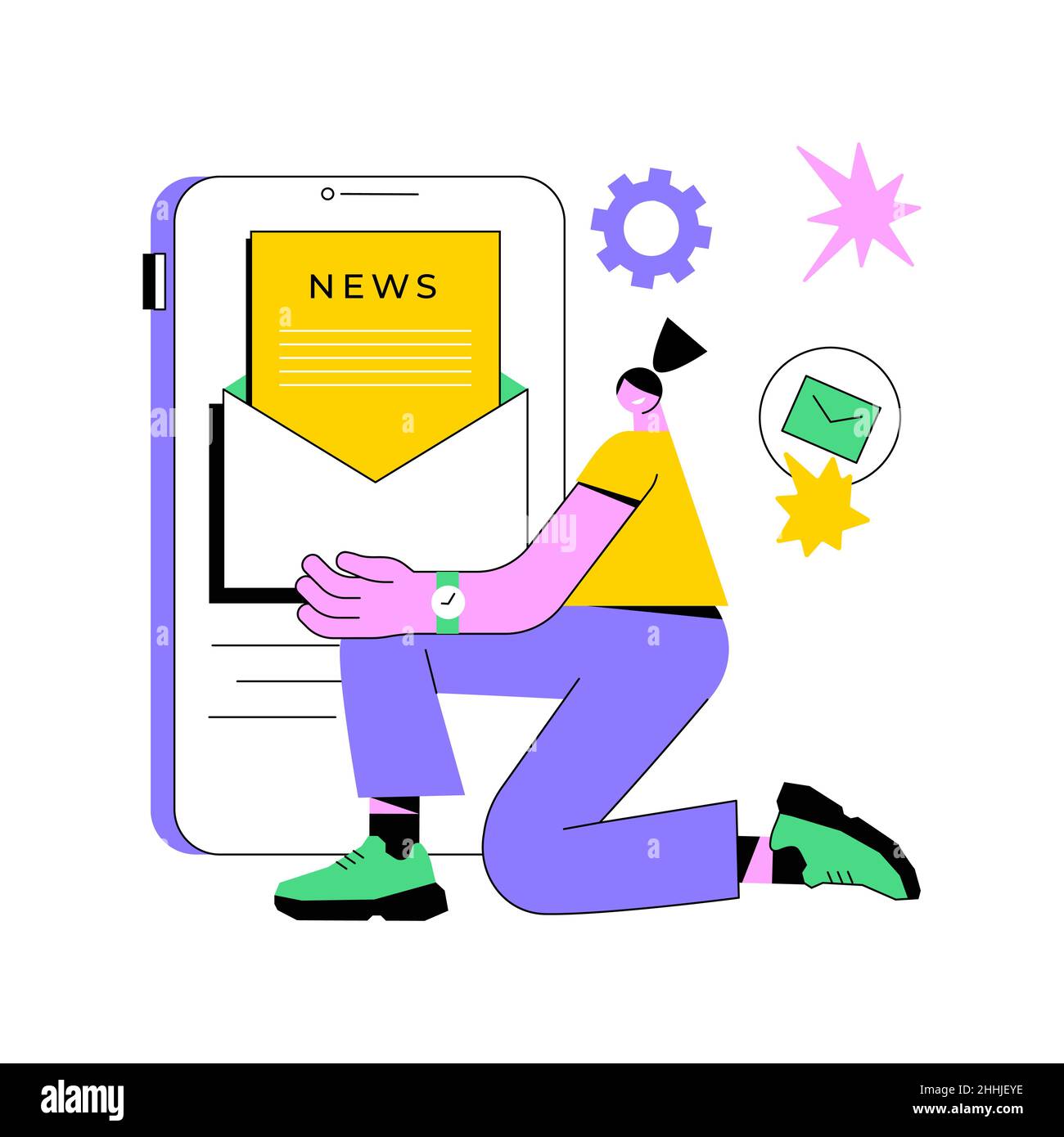 Newsletter abstract concept vector illustration Stock Vector Image ...