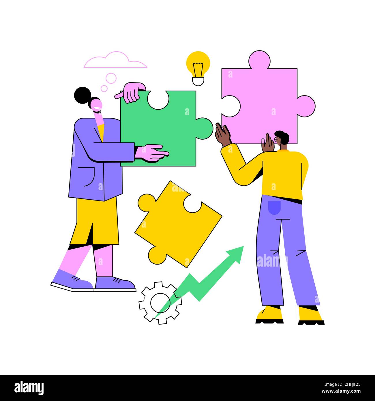 Teamwork power abstract concept vector illustration Stock Vector Image ...