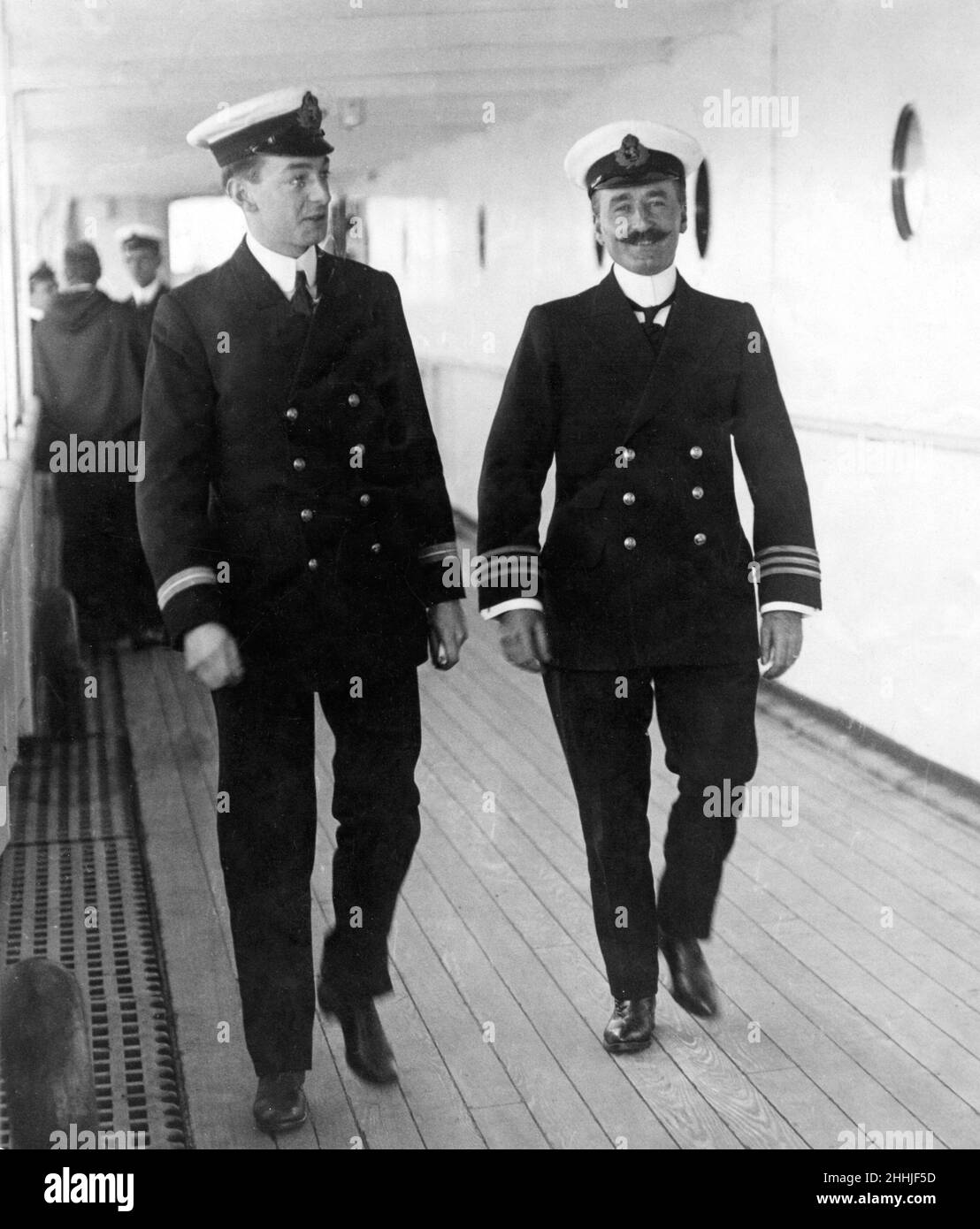 Titanic disaster. Officers of the Cunard Liner Carpathia.6th May 1912 ...
