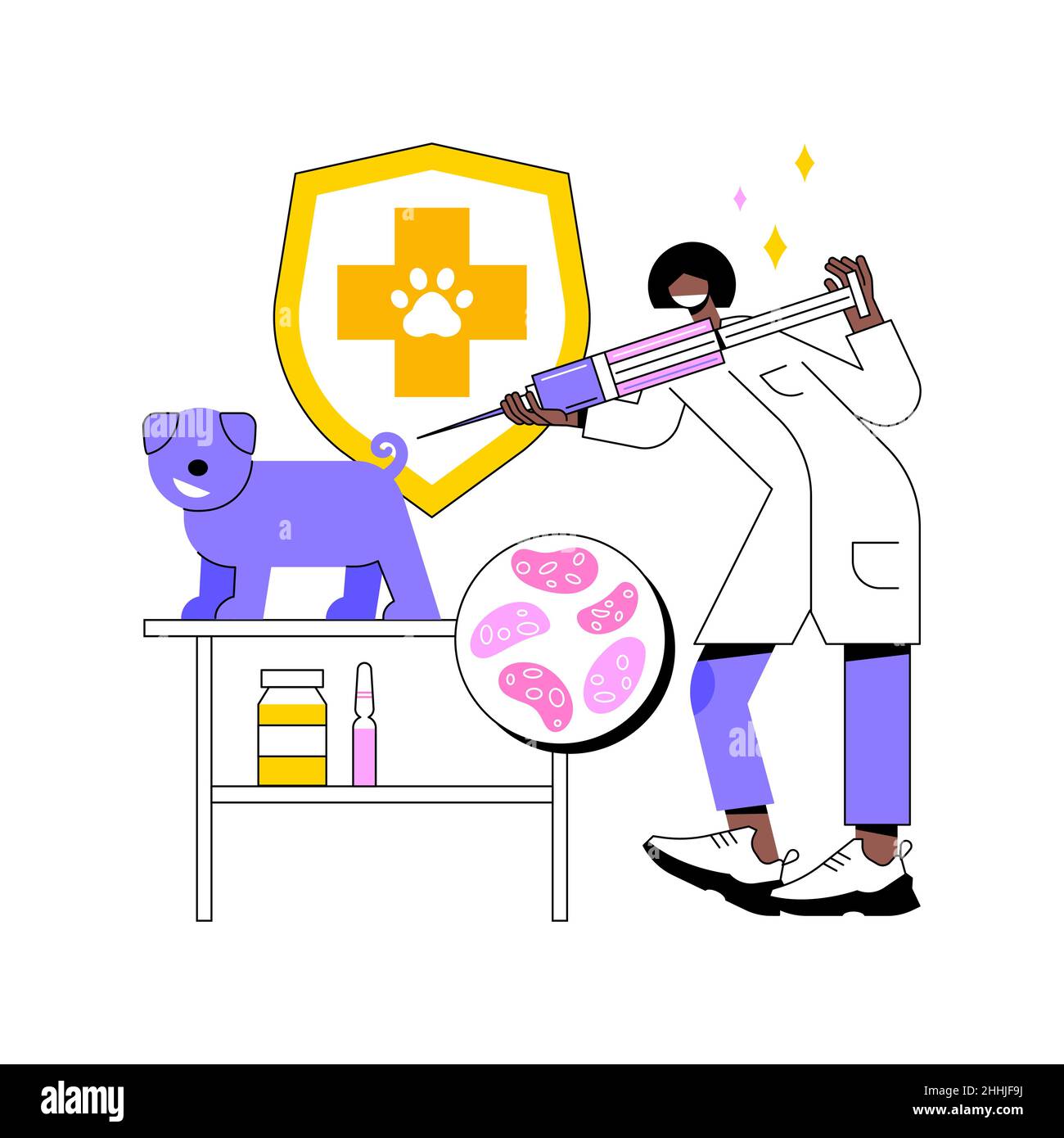Rabies and your pet abstract concept vector illustration Stock Vector ...