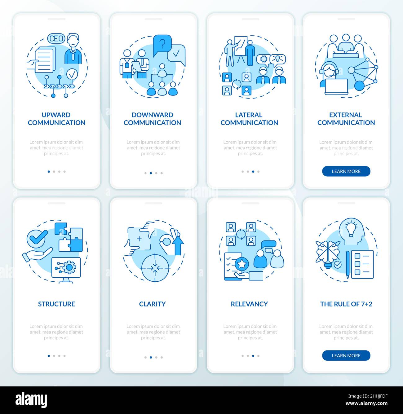 Workplace communication blue onboarding hi-res stock photography and ...