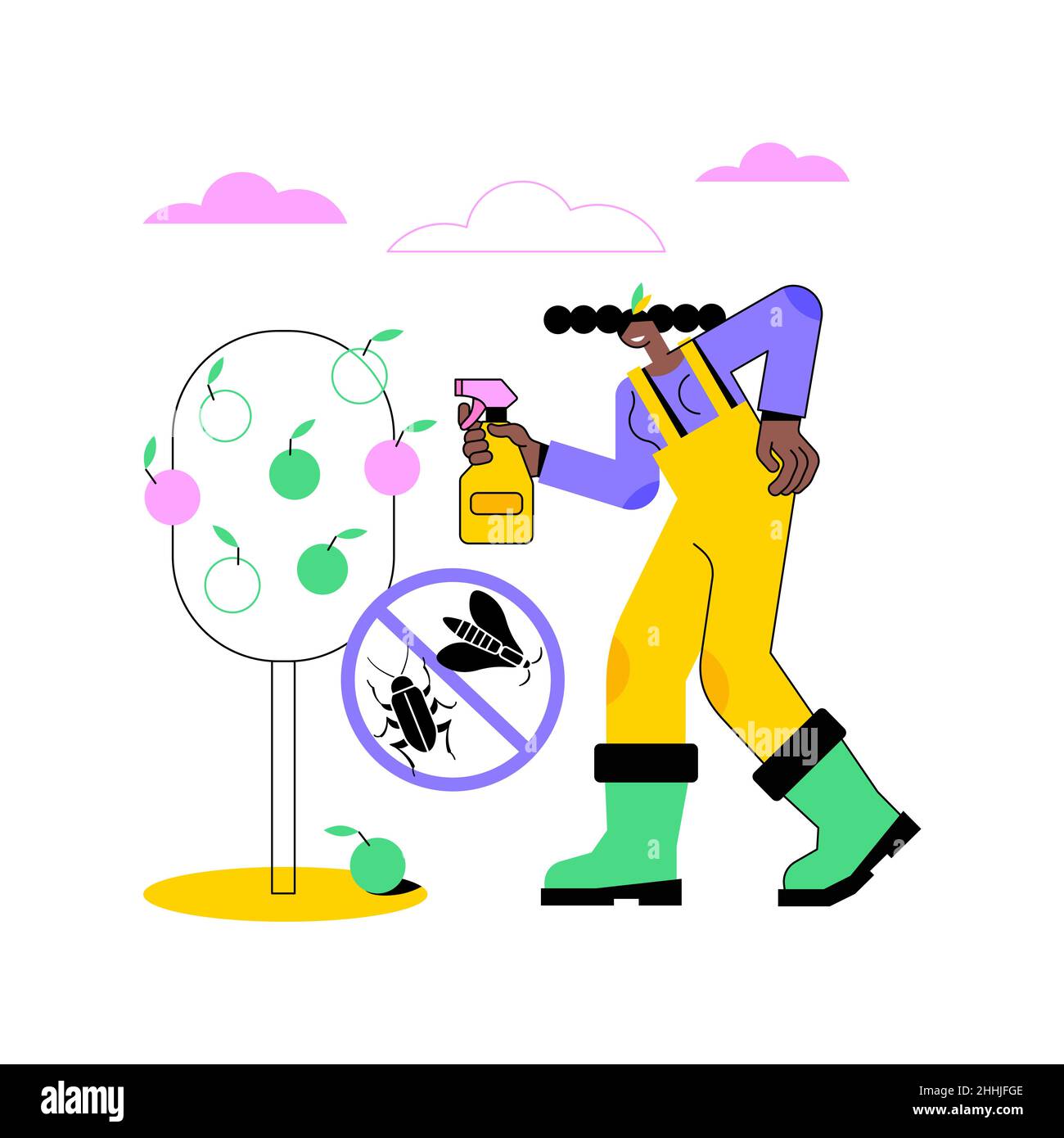 Garden pests abstract concept vector illustration Stock Vector Image ...