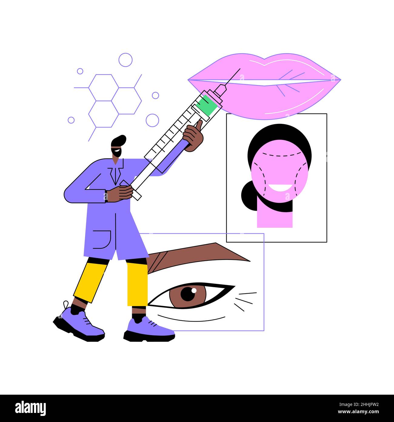 Beauty injection abstract concept vector illustration Stock Vector ...