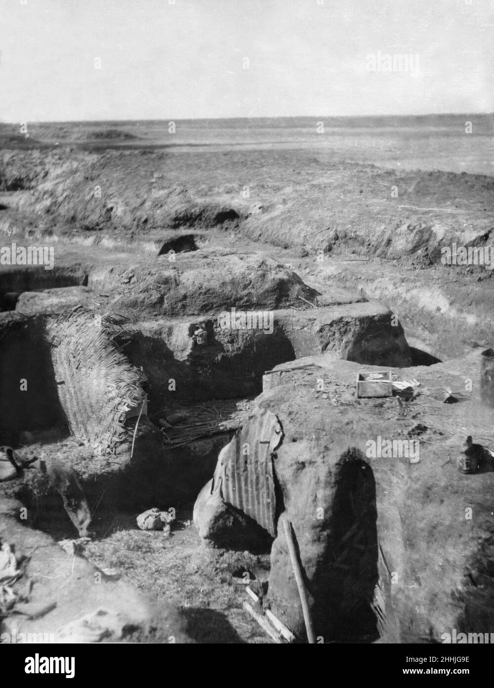 Turkish trenches captured at Sannaiyat by the 7th Indian Division as ...