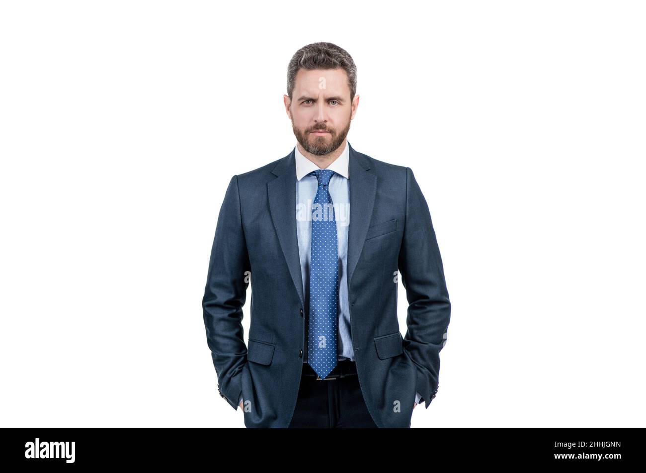 Managing director. Serious director isolated on white. Professional man ...