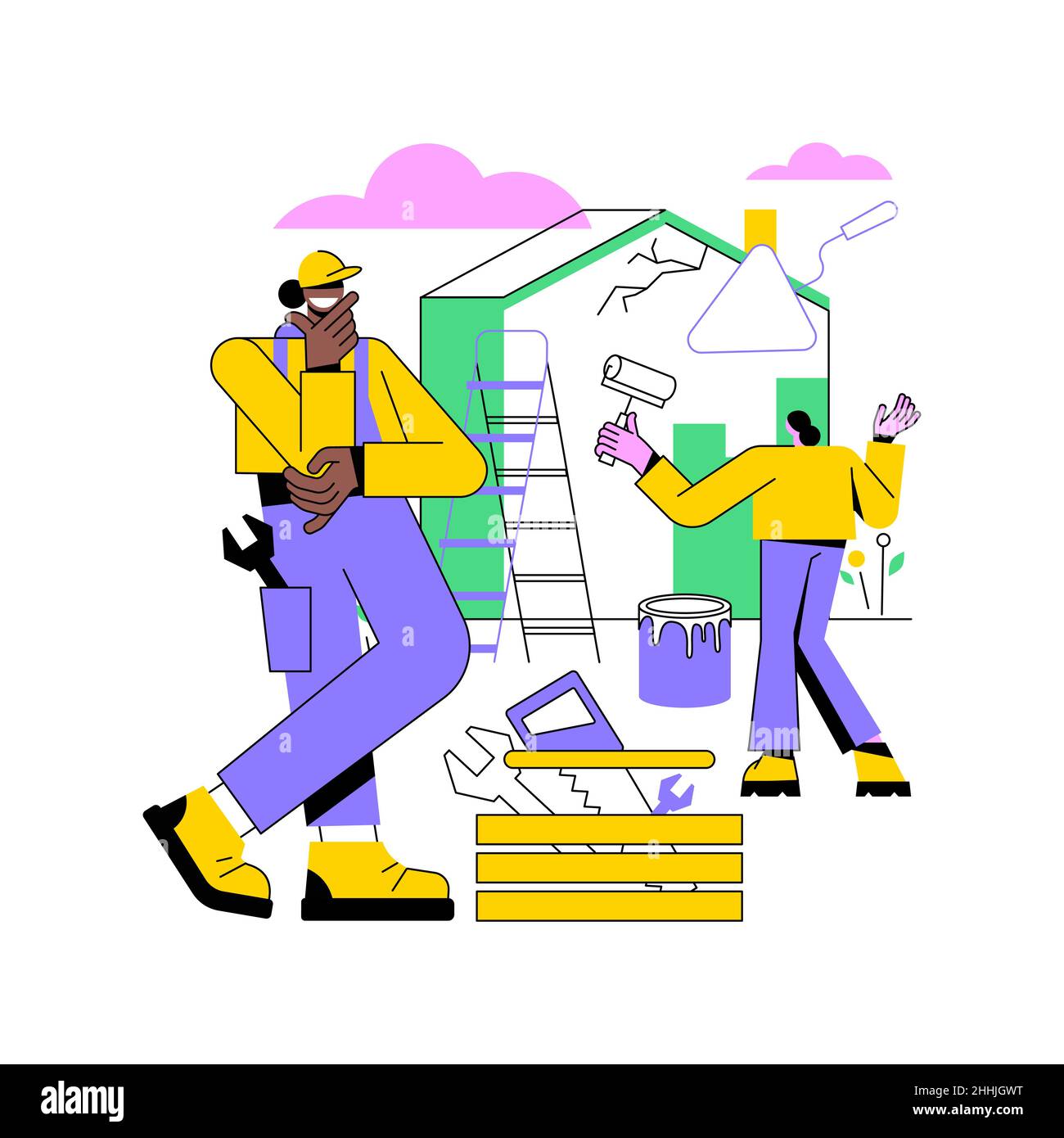 House Renovation Abstract Concept Vector Illustration Stock Vector Image And Art Alamy 