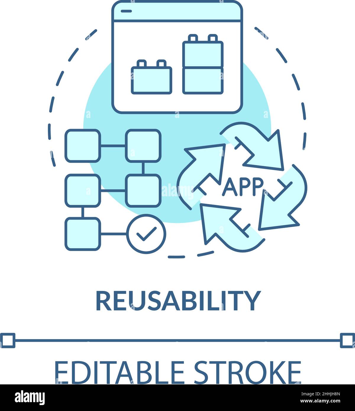 Reusability turquoise concept icon Stock Vector Image & Art - Alamy Reusability turquoise concept icon Stock Vector Image & Art - Alamy