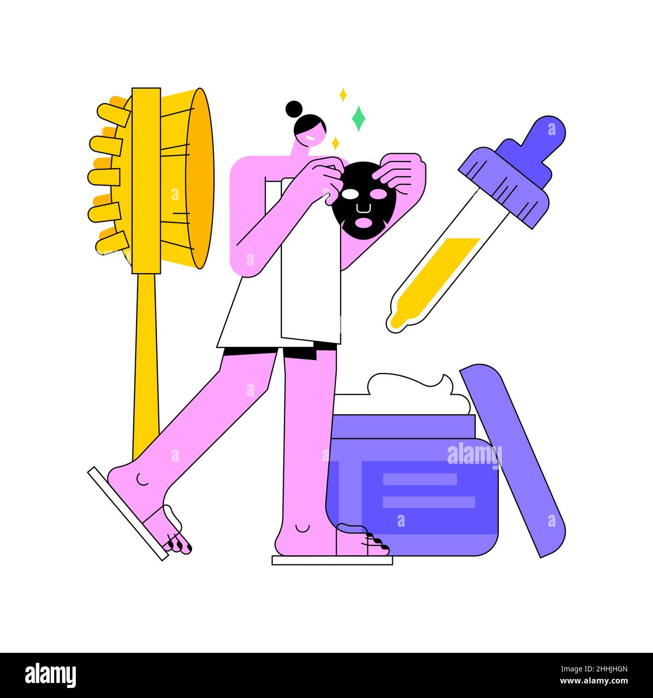 Facial mask abstract concept vector illustration Stock Vector Image ...