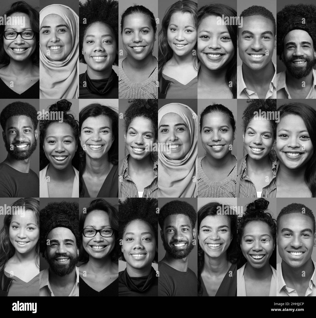 Group of beautiful people in a collage Stock Photo - Alamy