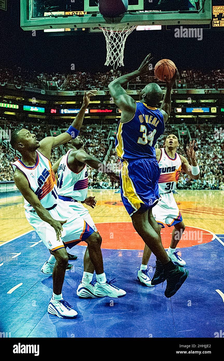 Shaquille O'Neal, Los Angeles Lakers, in action in a game againt the ...