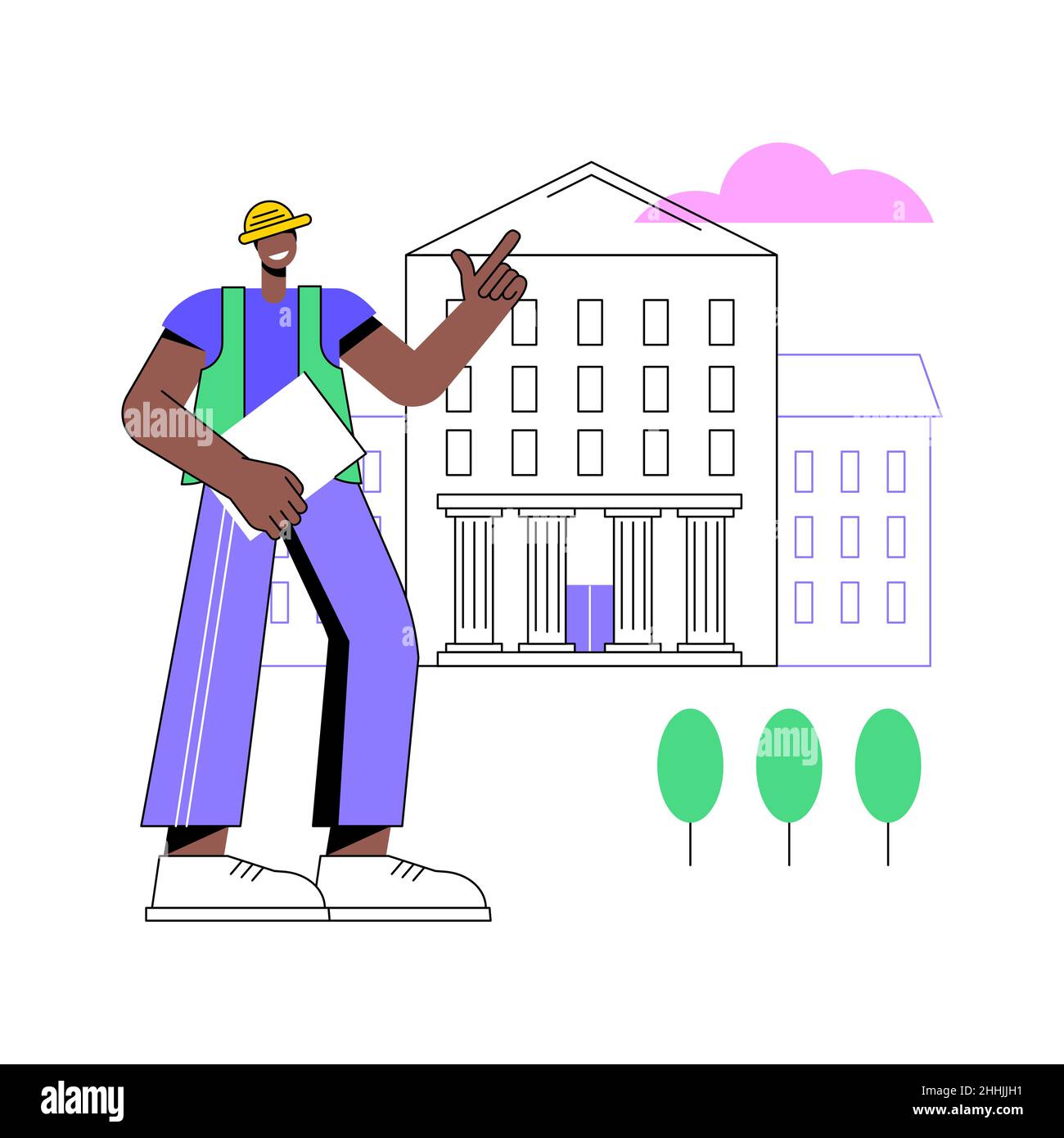 Public building abstract concept vector illustration Stock Vector Image ...