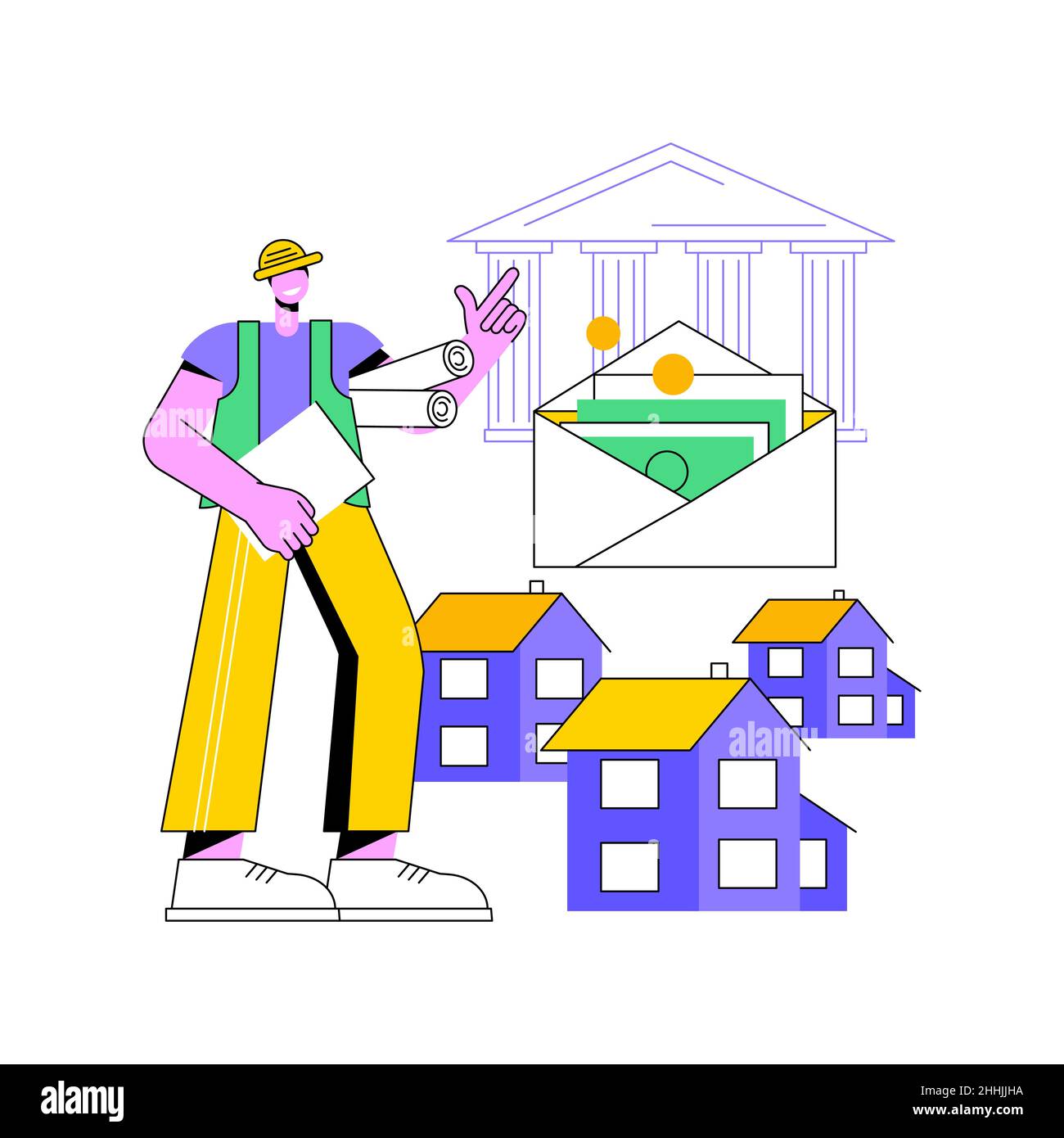 Building investment abstract concept vector illustration Stock Vector ...