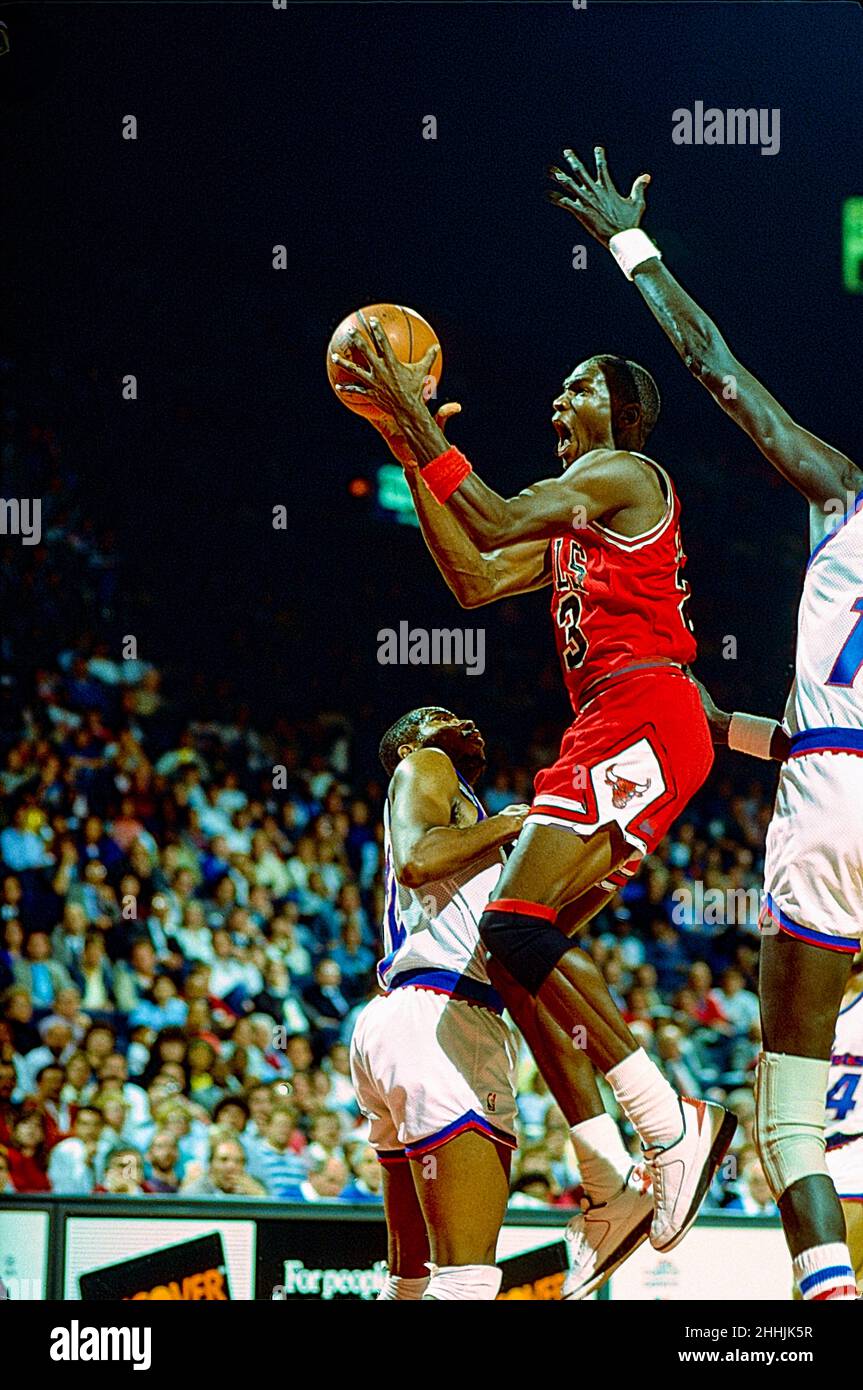 Michael Jordan, Chicago Bulls, in action in a game against the ...