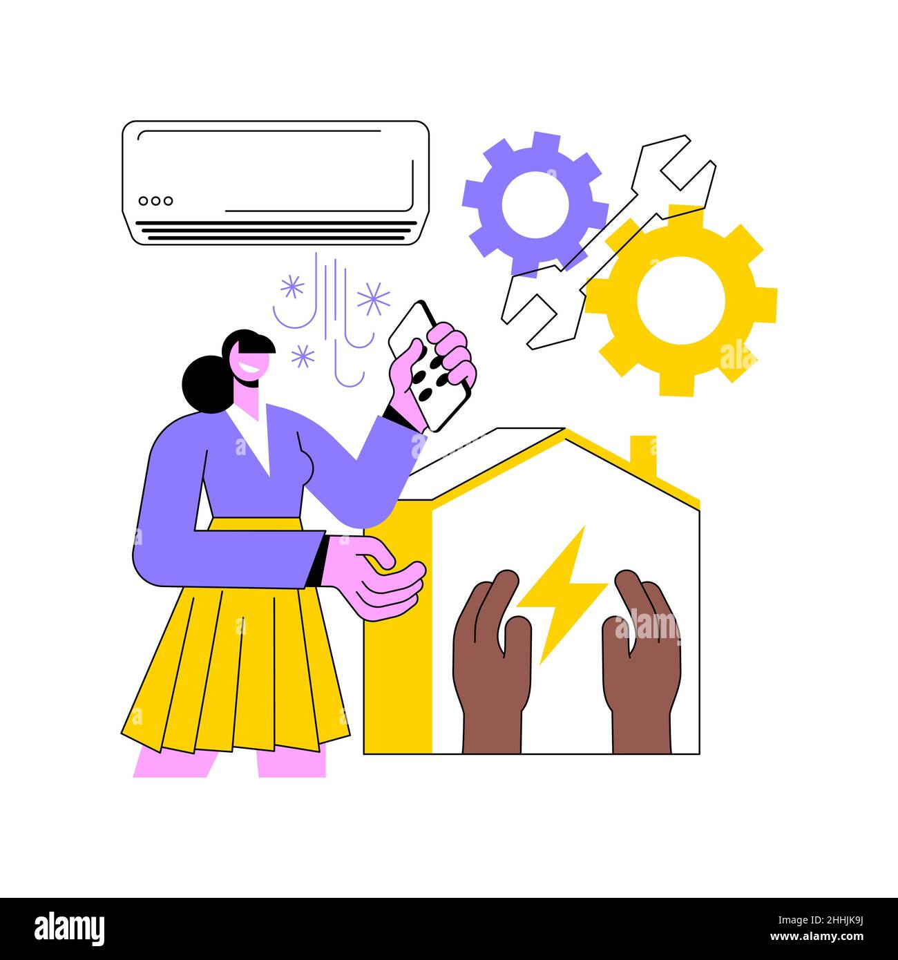 Air conditioning abstract concept vector illustration Stock Vector ...