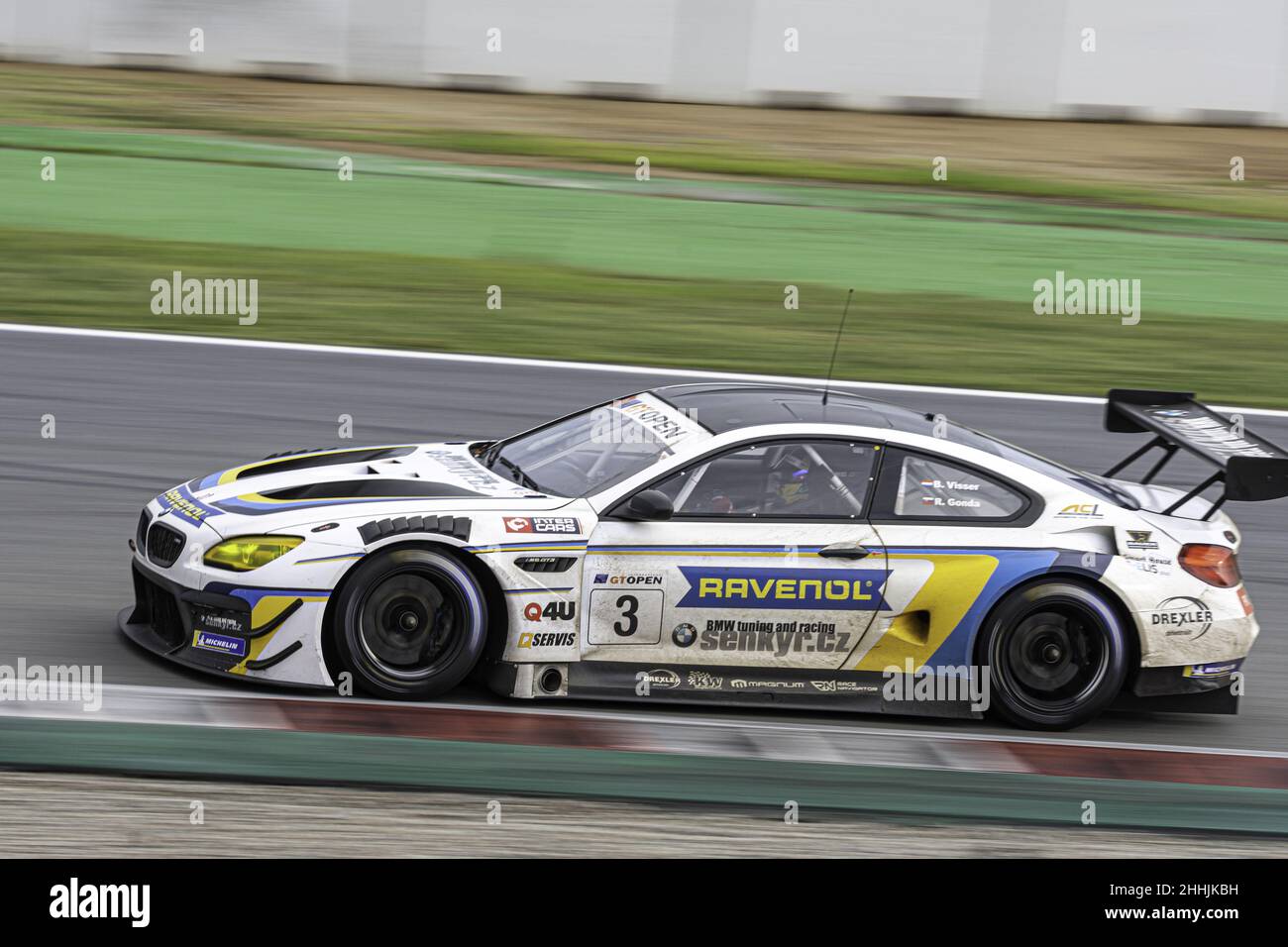 BMW M6 GTLM racing car with a motion background in in Spain Stock Photo ...