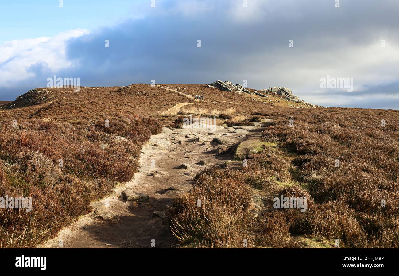 Derwent Edge path, Peak District UK Stock Photo - Alamy