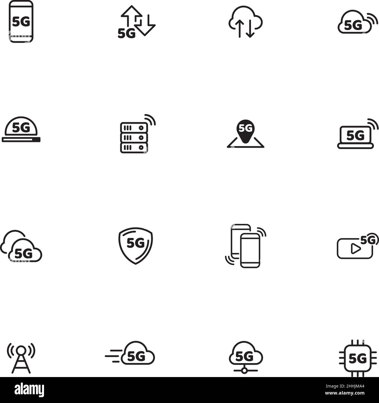 5G icon set, 5G icons Stock Vector Image & Art - Alamy