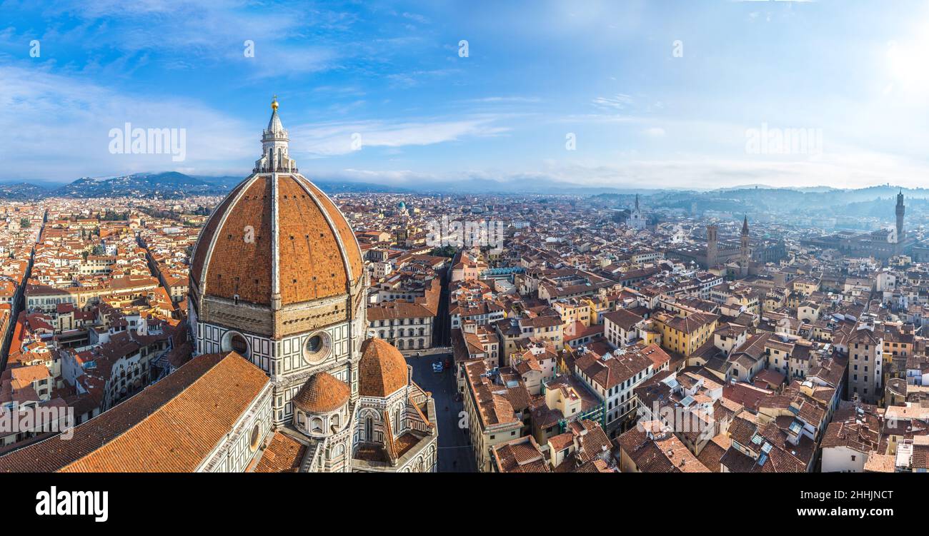 Rooftop view of medieval Duomo cathedral in Florence Stock Photo - Alamy