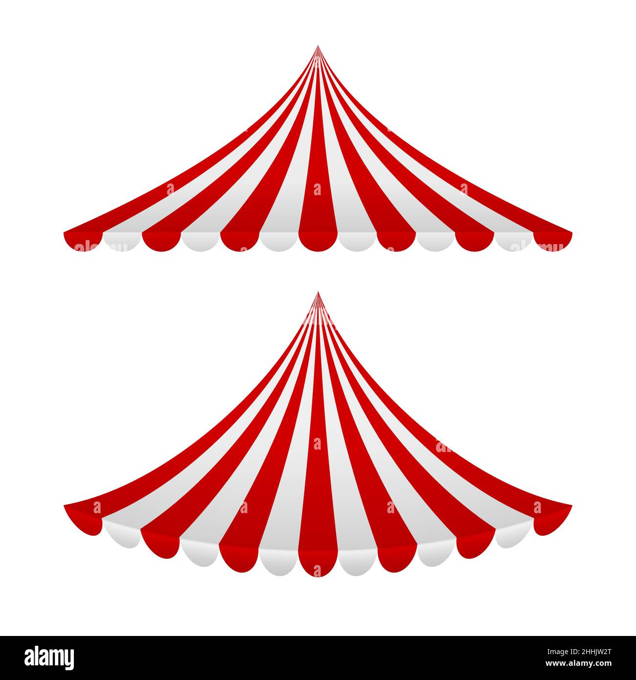 Striped red and white tent. Vector illustration Stock Vector Image ...