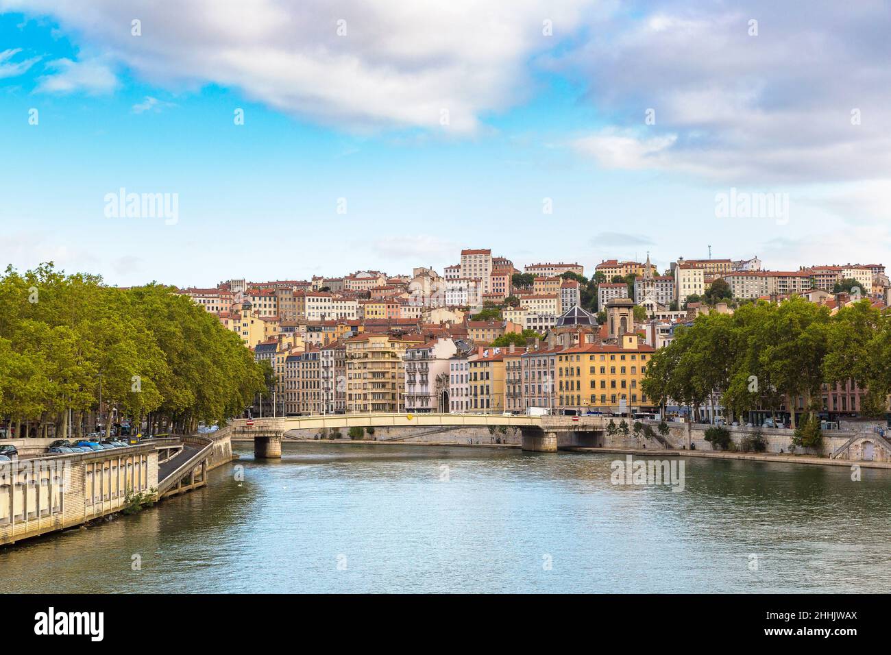 Cityscape of Lyon, France in a beautiful summer day Stock Photo - Alamy
