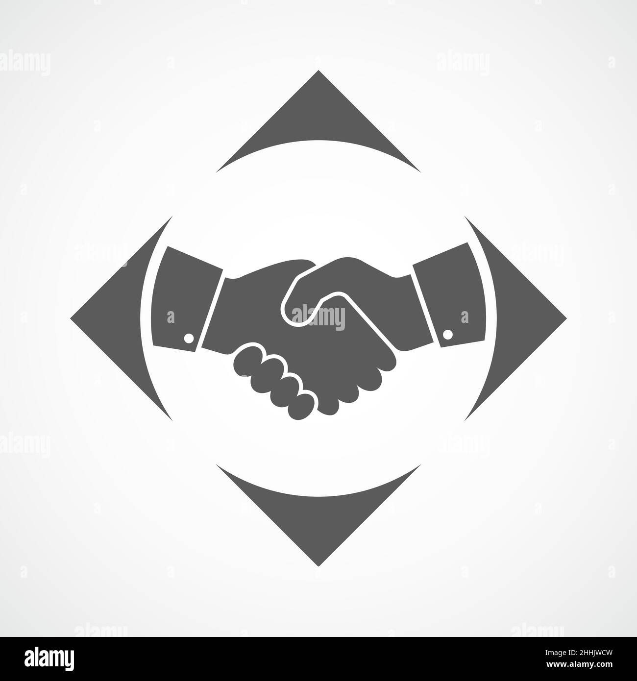 Handshake on gray background Stock Vector Images - Alamy