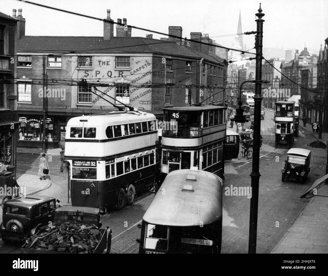 Traffic at the junction of High Street and Rea Street, Deritend. The ...