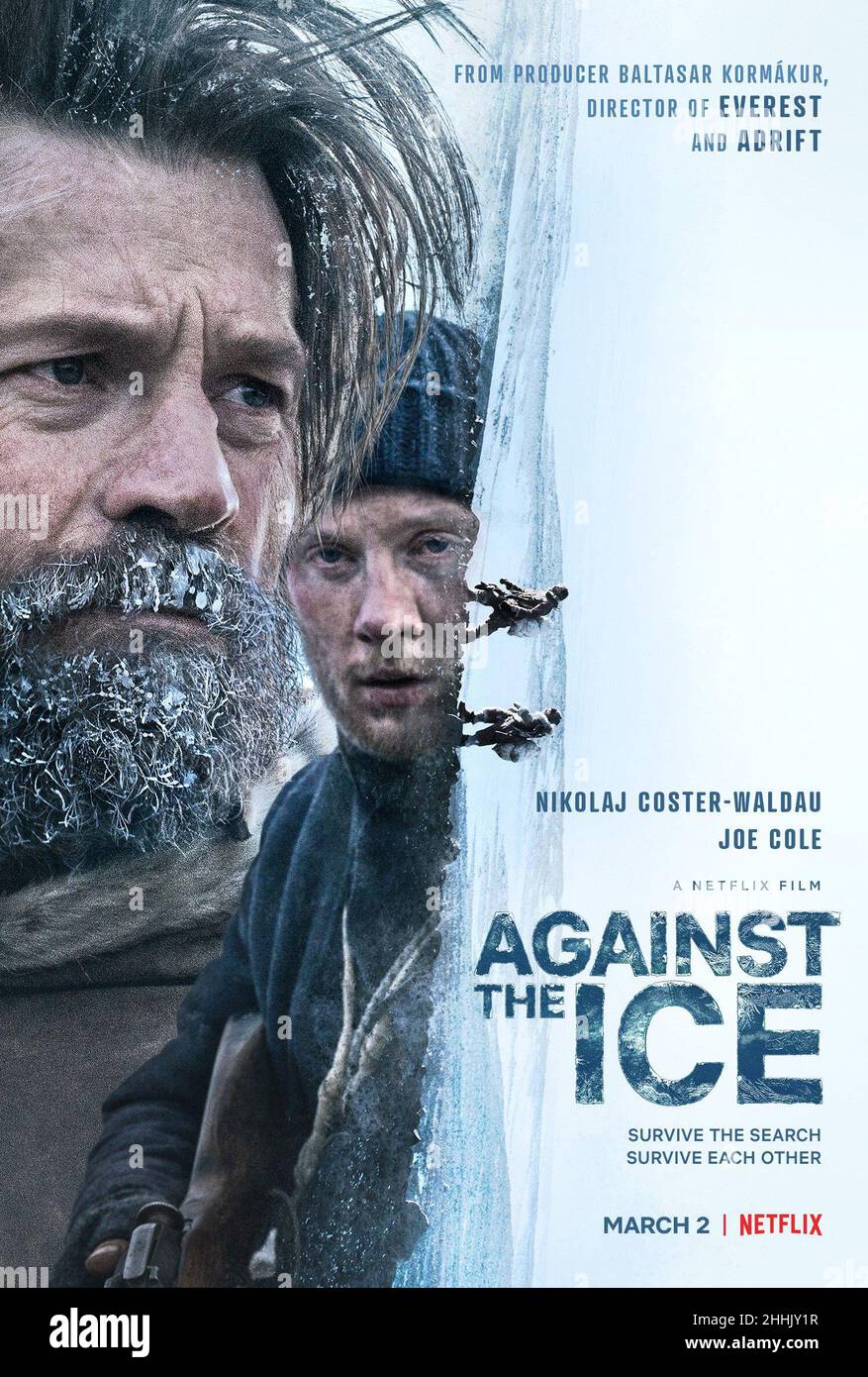 AGAINST THE ICE, US poster, Nikolaj Coster-Waldau, Joe Cole, 2022 ...