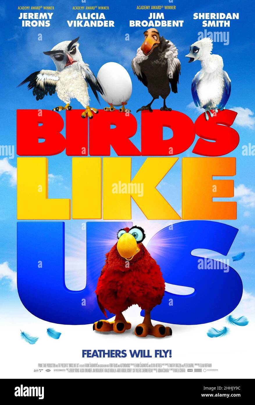 BIRDS LIKE US, poster, top from left: Wise Bird (voice: Jay Villiers ...