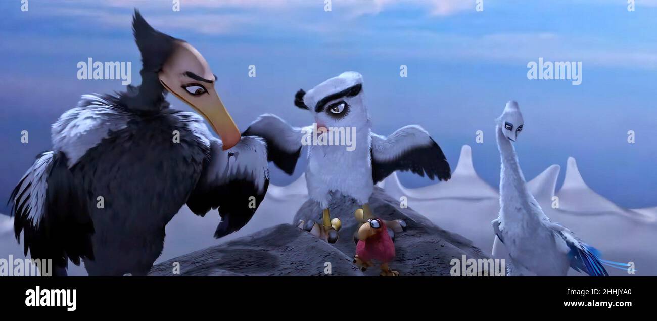 BIRDS LIKE US, top from left: Kondor (voice: Jeremy Irons), Wise Bird ...