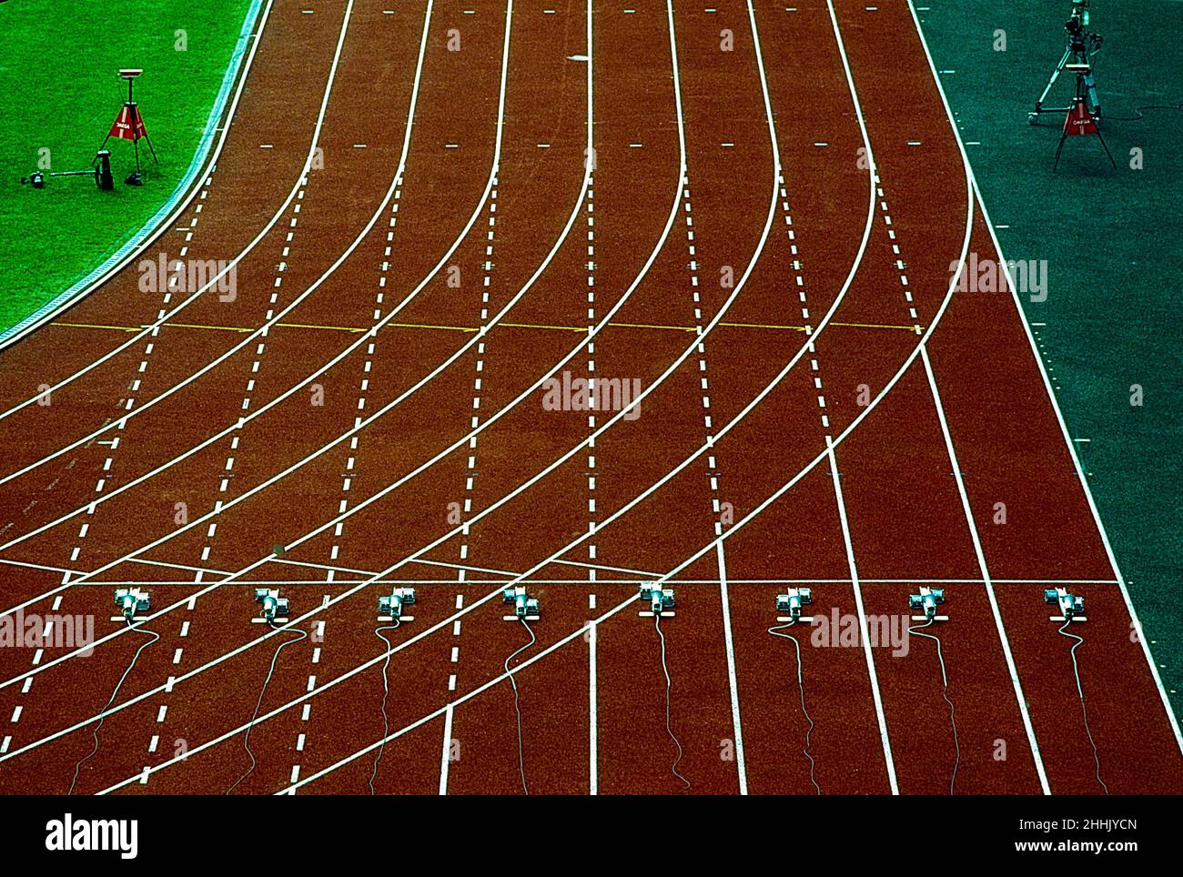 Track and Field lanes Stock Photo - Alamy