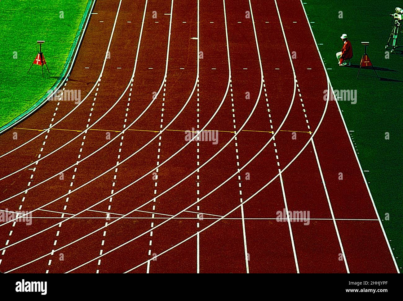 Track and Field lanes Stock Photo - Alamy