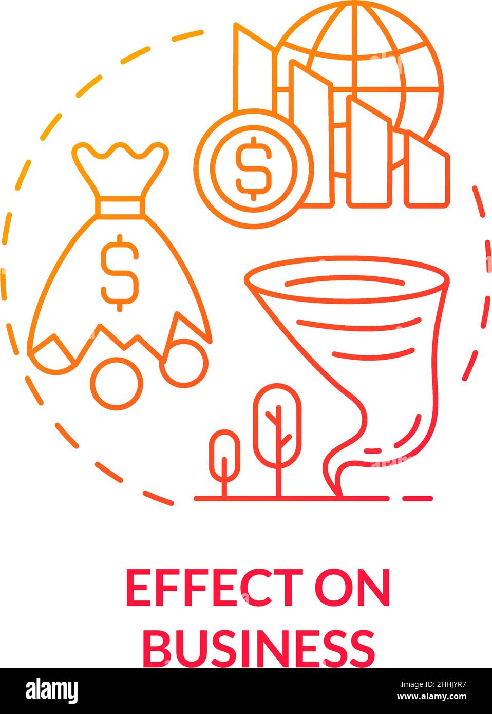 Negative impact on business Stock Vector Images - Alamy