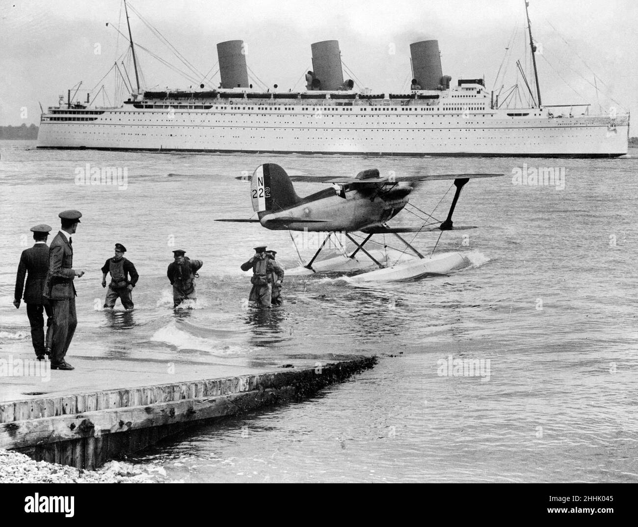 Empress of Britain ship Schneider Cup team practicing at Calshot in the ...