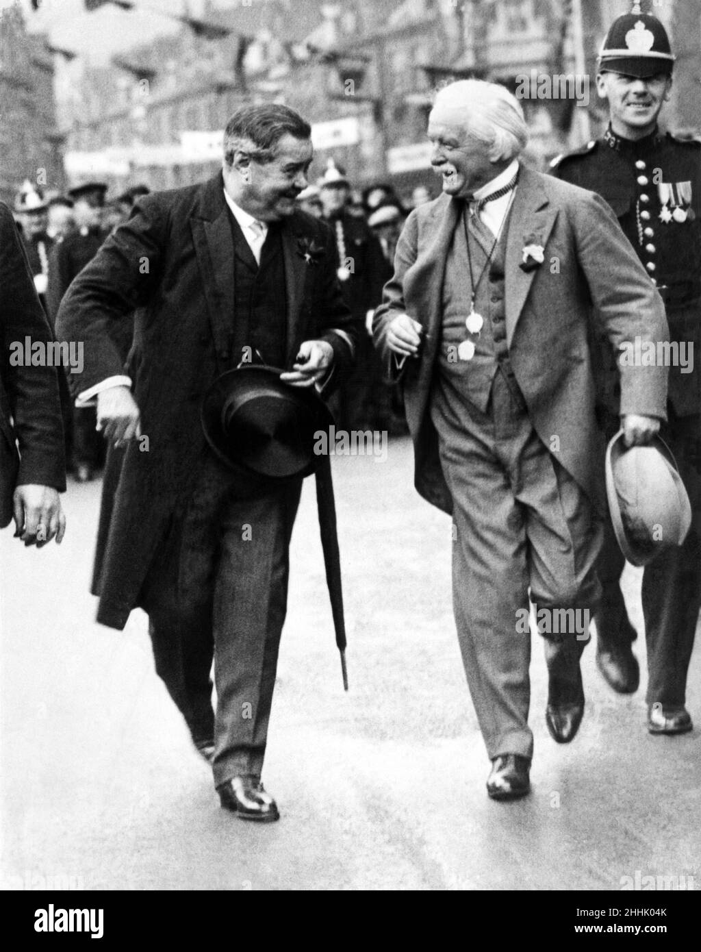 David Lloyd George and Lieutenant Colonel David Watts Morgan, CBE, DSO ...