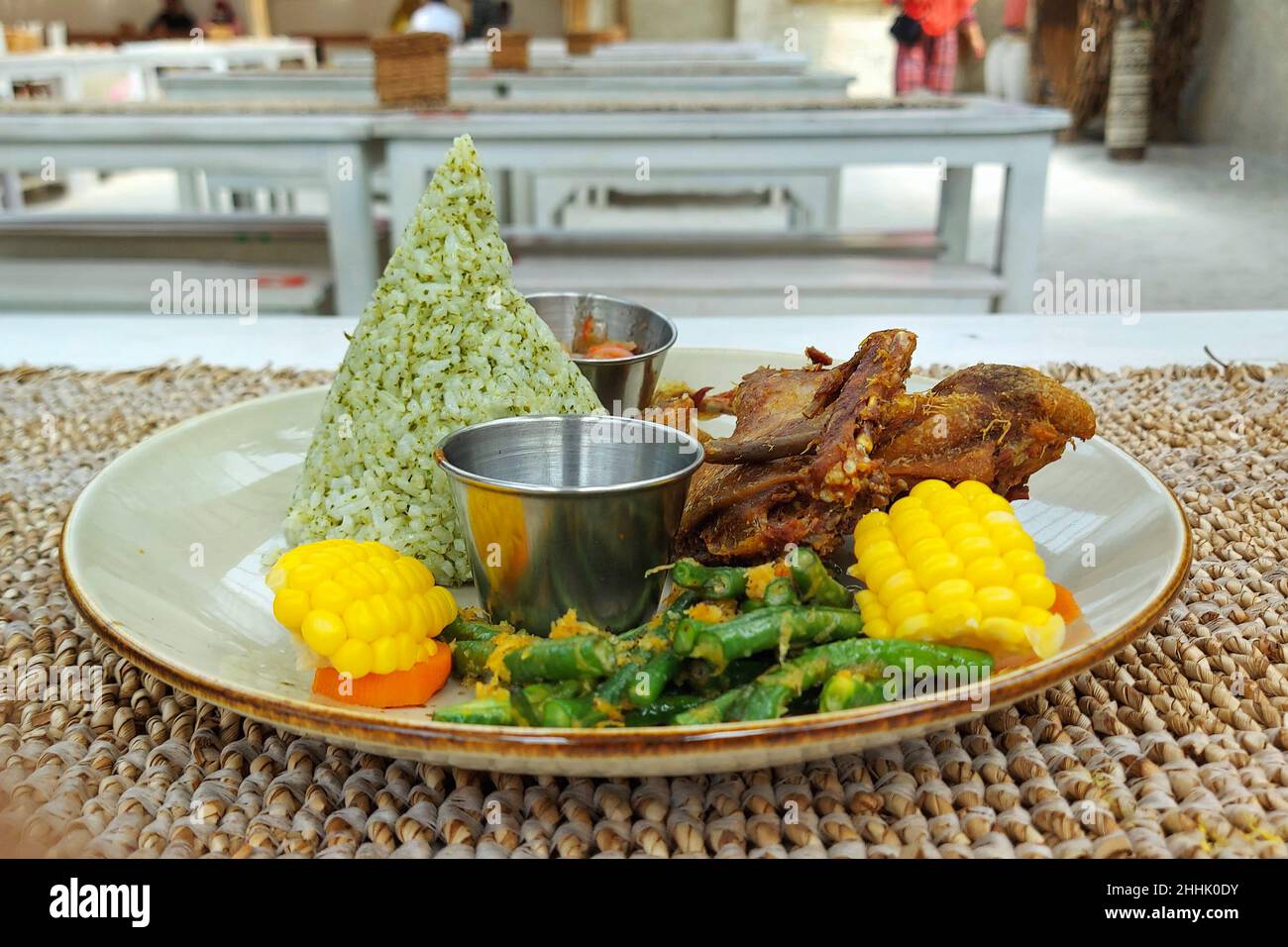 Aroma Rice with Crispy Duck at Hey Beach Resto, Alam Sutera, Banten ...