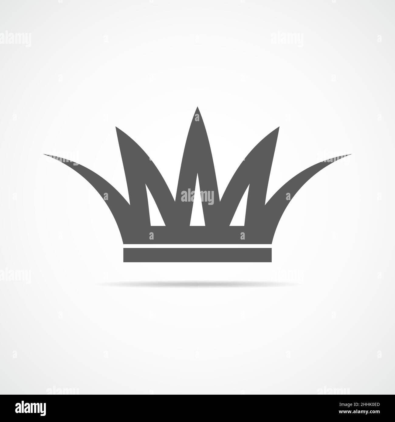 Gray crown icon. Crown silhouettes isolated on white background. Vector ...