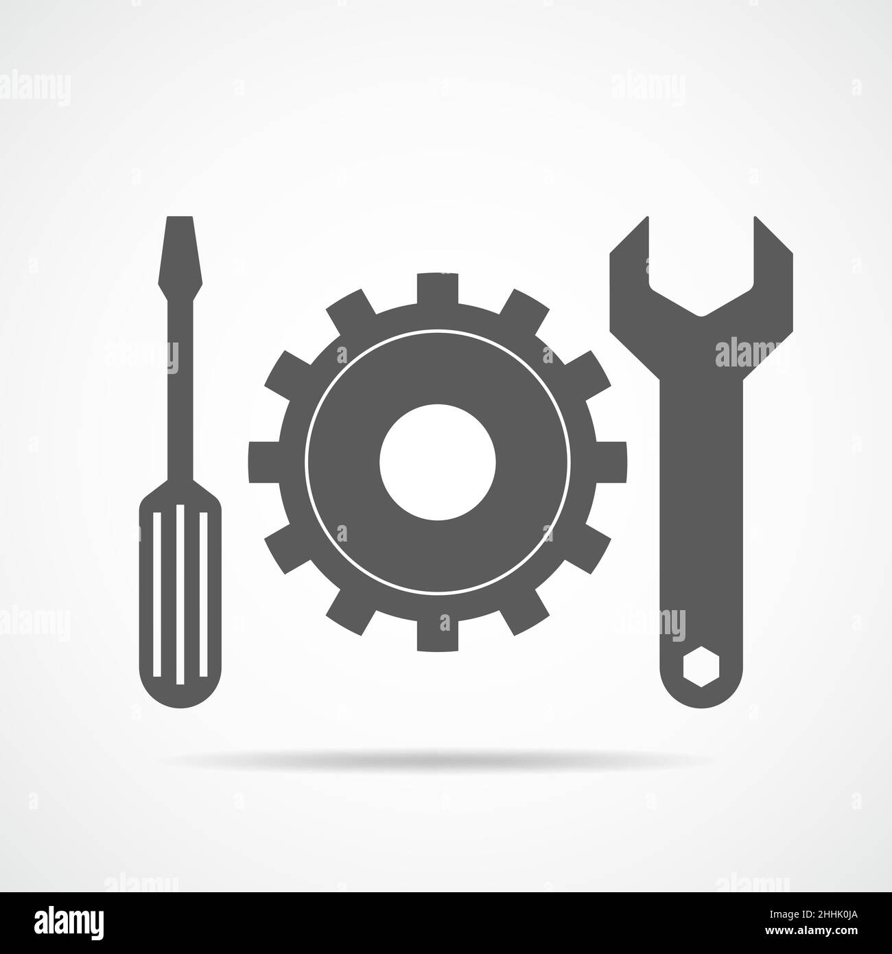 Service tool symbol in flat design. Vector illustration. Settings tools ...