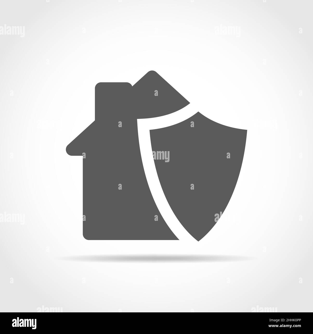 House shield icon on Black and White Stock Photos & Images - Alamy