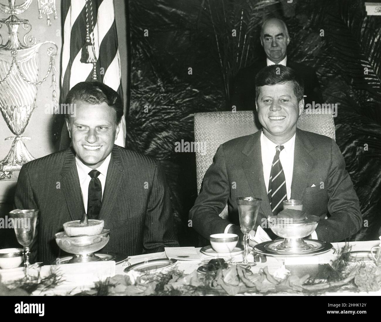 Rev. Billy Graham and President John F. Kennedy at the 17th Annual ...
